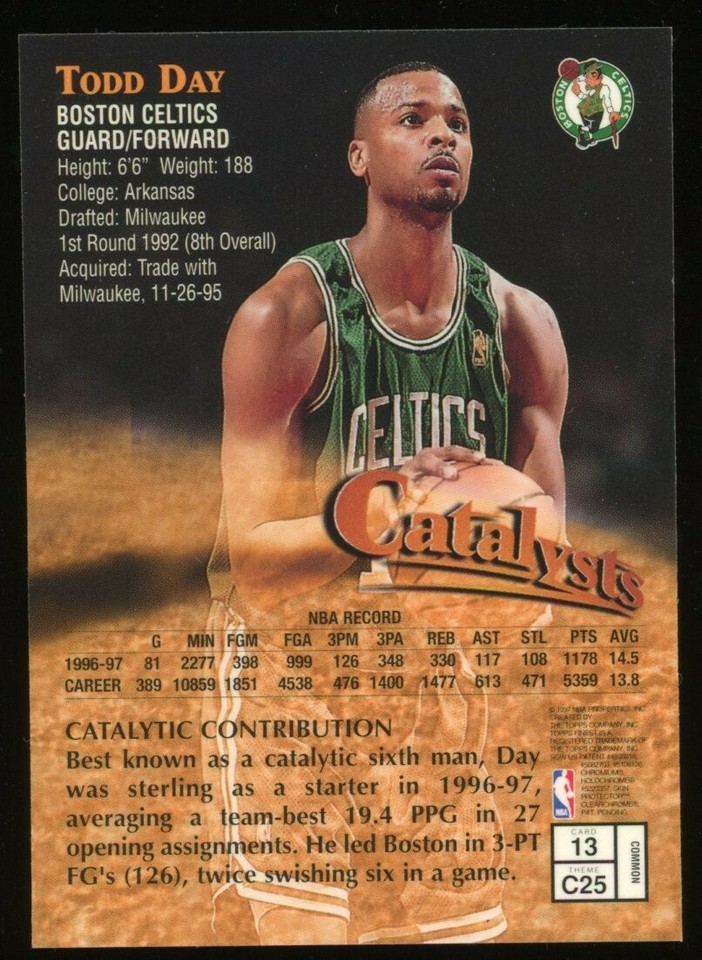 1997-98 Topps Finest Todd Day #13 | eBay