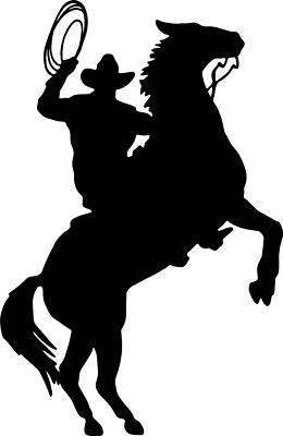 Cowboy on Horse Vinyl Decal Home Décor 12" x 16" | eBay