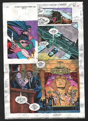 BATMAN #507 PG 12 ORIGINAL COMIC PRODUCTION JIM BALENT ART ADRIENNE ROY ...