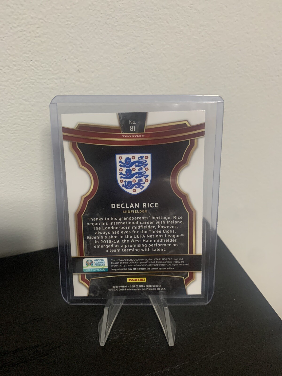 Declan Rice Euro 2020 Terrace Rookie Card No.81 | eBay