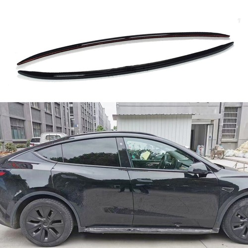 2PCS Roof Rack Rail Fits For Tesla Model Y 2020-2024 With Sticker ...