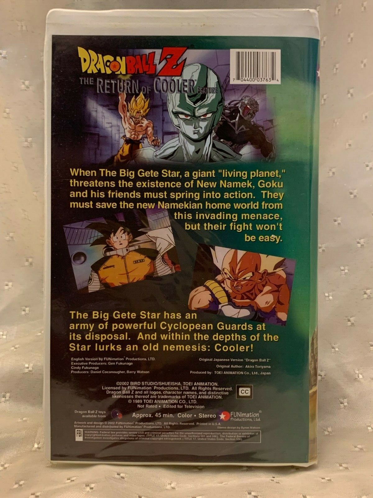 Dragon Ball Z: The Movie - The Return of Cooler (VHS, 2002, Edited ...