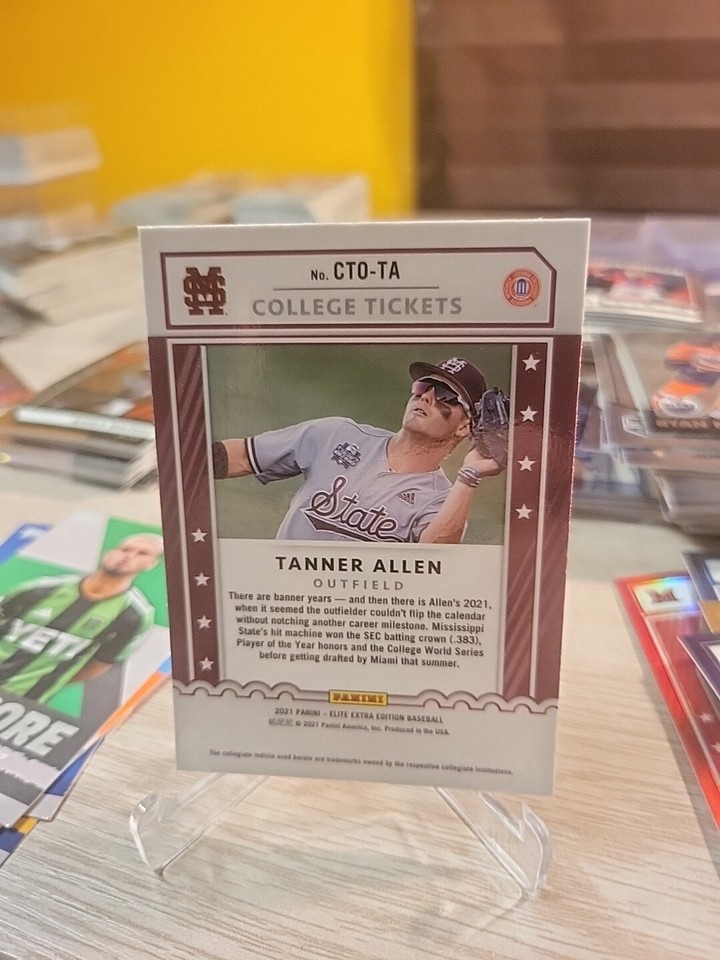 Tanner Allen - 2021 Panini Elite Extra Edition College Tickets | eBay