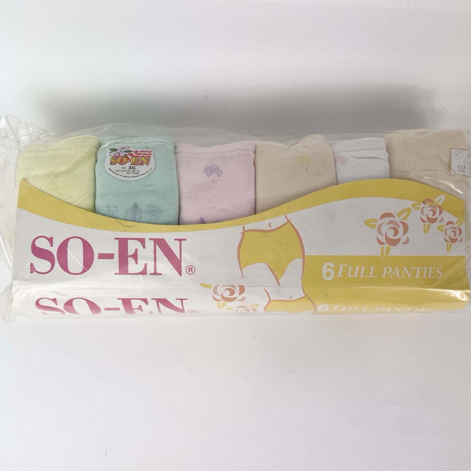 NEW Women's SOEN Panties Underwear FULL Size 3XL Bag of 6 Pastel Mix ...