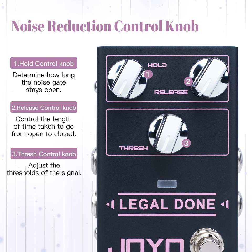 JOYO Noise Gate Pedal Noise Suppressor Noise Killer Pedal for Electric ...
