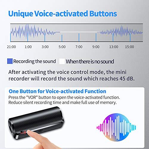 32GB Digital Voice Recorder, Magnetic Mini Voice Activated Recorder ...