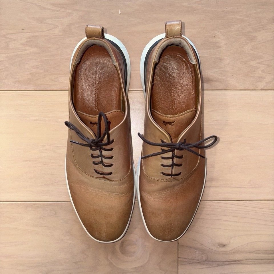 Wolf & Shepherd Crossover Derby Sneakers Shoes Brown Leather Mens Size ...