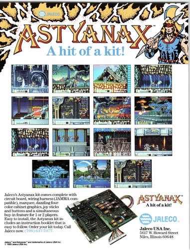 1989 Astyanax Arcade Game Kit Flyer by Jaleco USA Vintage Ephemera | eBay
