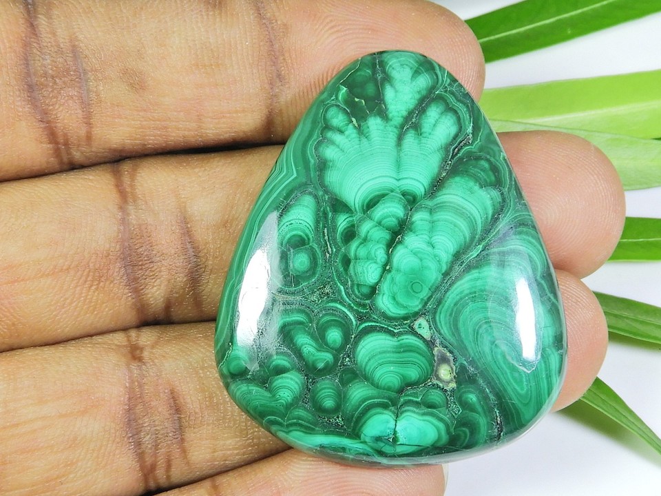 126Cts. Natural Malachite Crystal Fancy Cabochon Loose Gemstone ...
