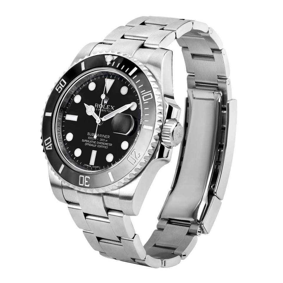 Rolex Submariner Watch 40MM Black Index Hour Markers Dial Ceramic | eBay