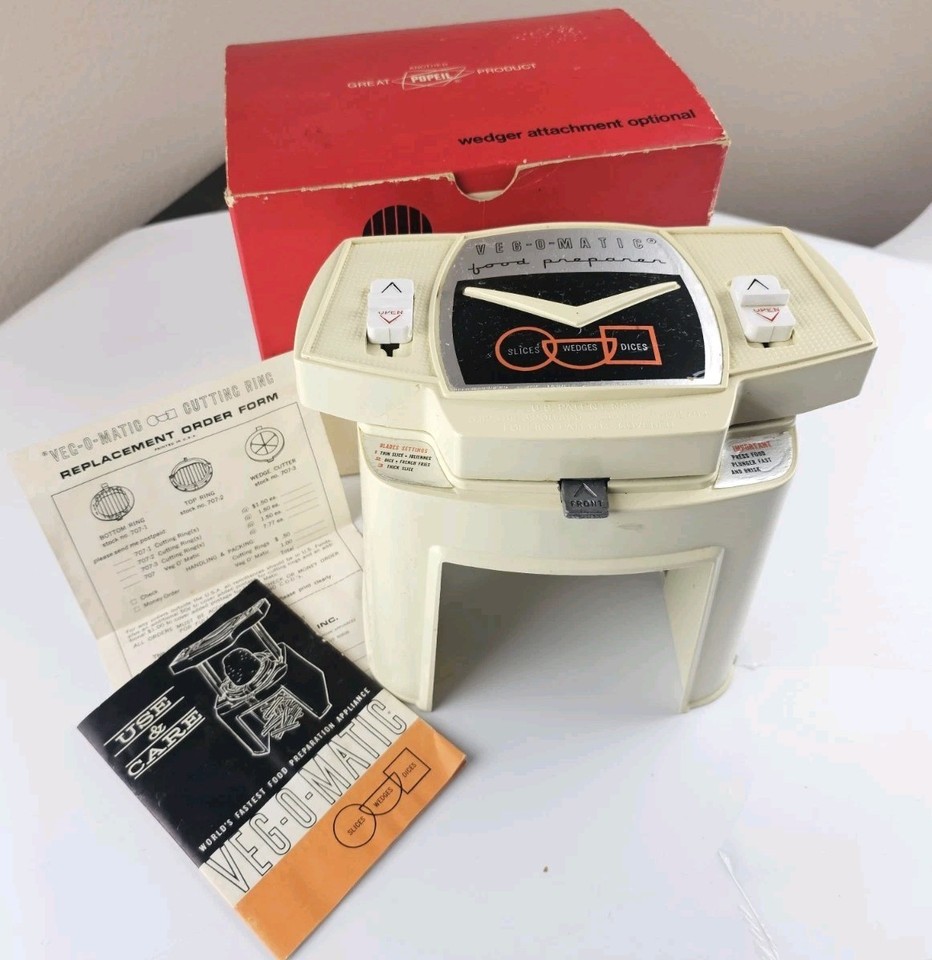 Veg-O-Matic Food Preparer Popeil Brothers Vintage 1969 Original Box & Documents | eBay