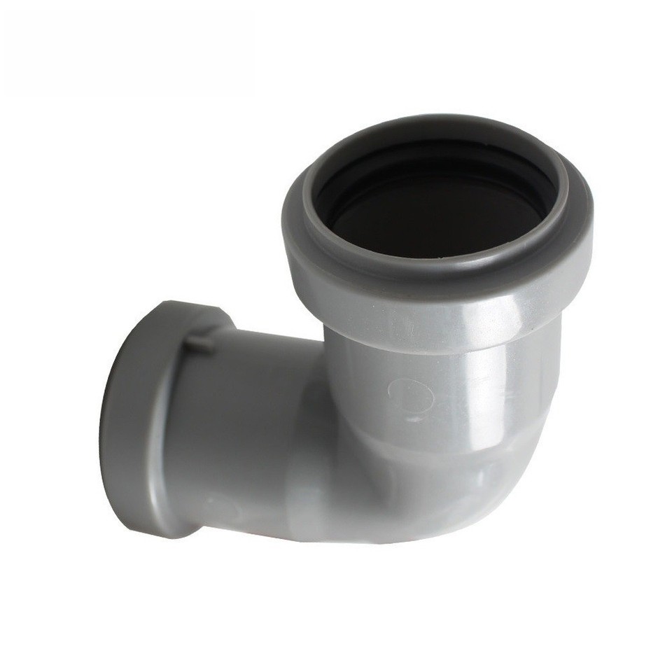 Plastic 40mm 90deg Elbow for Drainage Pipe Polypropylene Snap Lock Fit ...