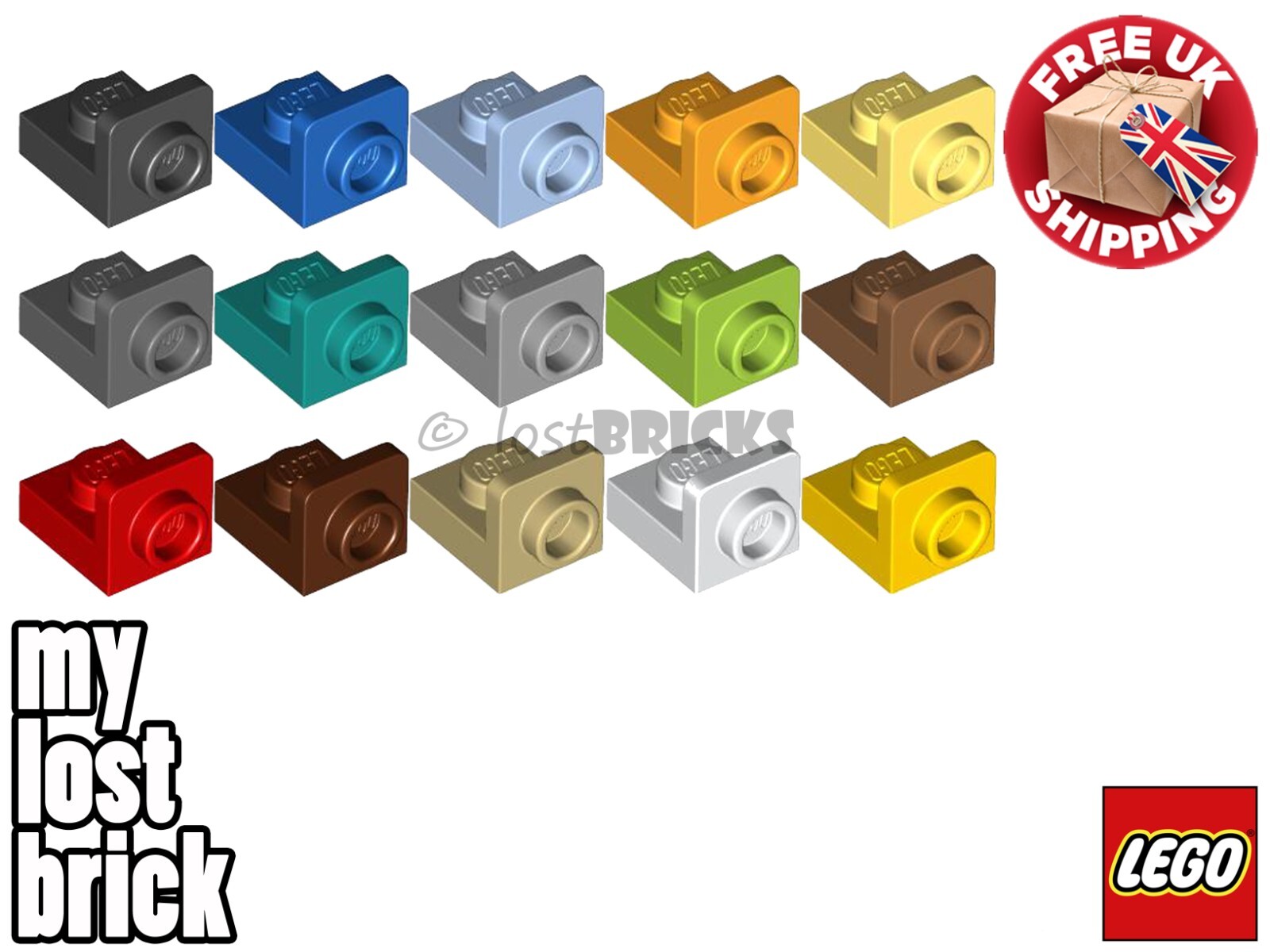 LEGO - Part 36840 - Pack of 5 x NEW LEGO Brackets 1x1 - 1x1 Inverted | eBay