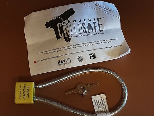 Cable Gun Lock - by Project ChildSafe with 2 Keys | eBay