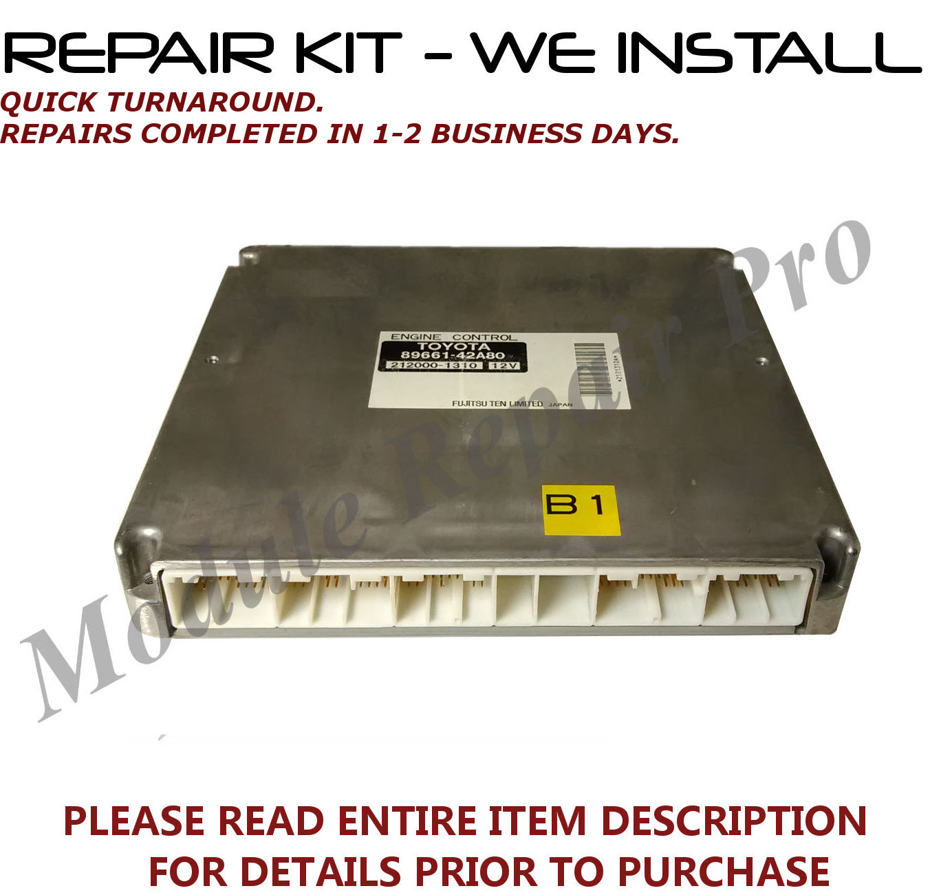 REPAIR KIT 2004-2005 TOYOTA RAV4 Engine Computer ECM ECU PCM-WE INSTALL ...