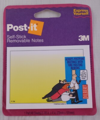 1994 Dilbert 3M Post-it Notes - Meetings w/ Time Wasting Morons ...