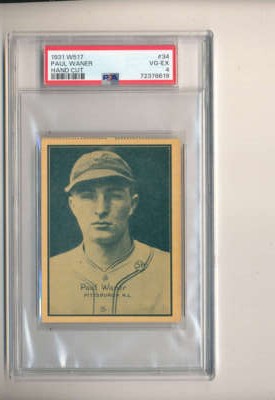 1931 W517 Paul Waner Pittsburgh pirates psa 4 vg-ex #34 baseball ...