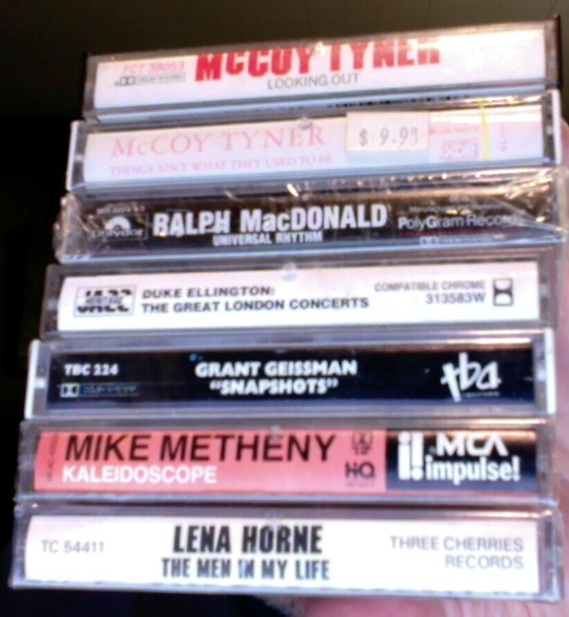 Jazz cassette tapes.....great selection.....many sealed... tapes $1.00 ...