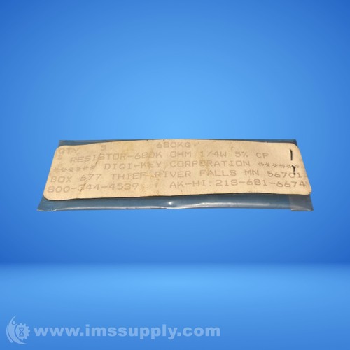 680K Ohm 1/4 Watt Resistor Bag of 5 FNFP | eBay