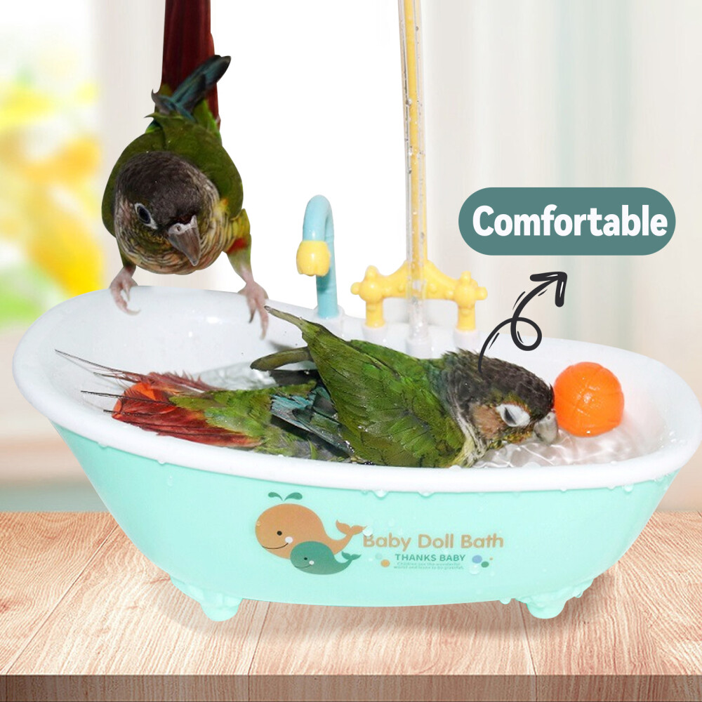 New Birds Water Bath Tub For Pet Bird Cage Hanging Bowl Parrot Parakeet ...