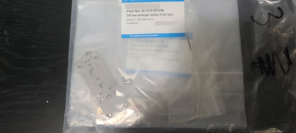 NEW!! Agilent 1100 1200 1260 1290 DAD Heat exch cap 310x.12mm p/n ...