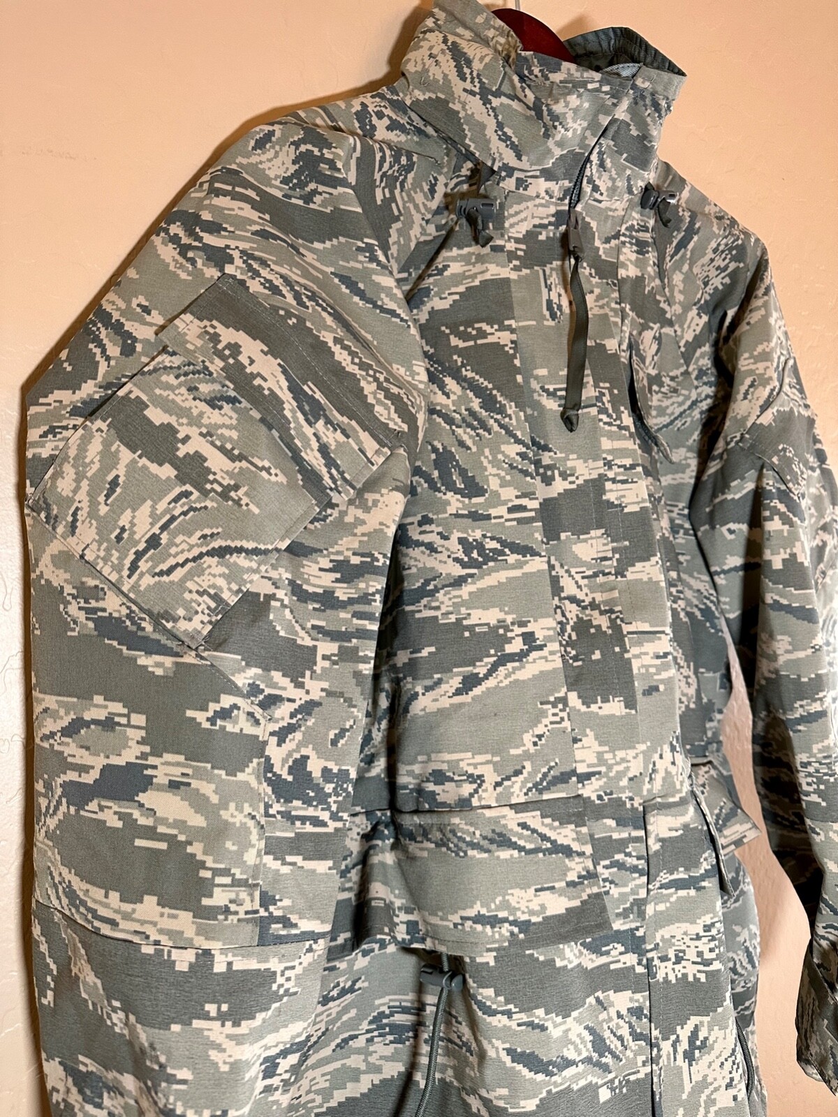 Military Parka All Purpose Environmental APECS Camo Jacket Size Large ...