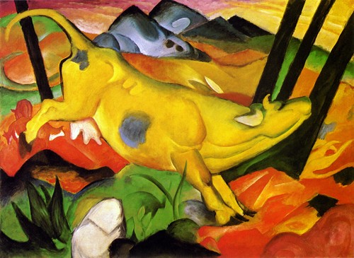FRANZ MARC YELLOW COW EXPRESSIONISM ART GICLEE PRINT FINE CANVAS | eBay ...