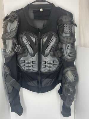 Motocross Armor CE Rated Sz L Chest Arms Protector Black Mesh | eBay