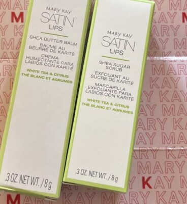 Mary Kay Satin Lips White Tea & Citrus Shea Butter Balm, .3 oz-NEW-FREE ...