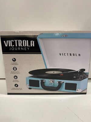 Victrola Journey 3-Speed Bluetooth Suitcase Record Player - Turquoise ...