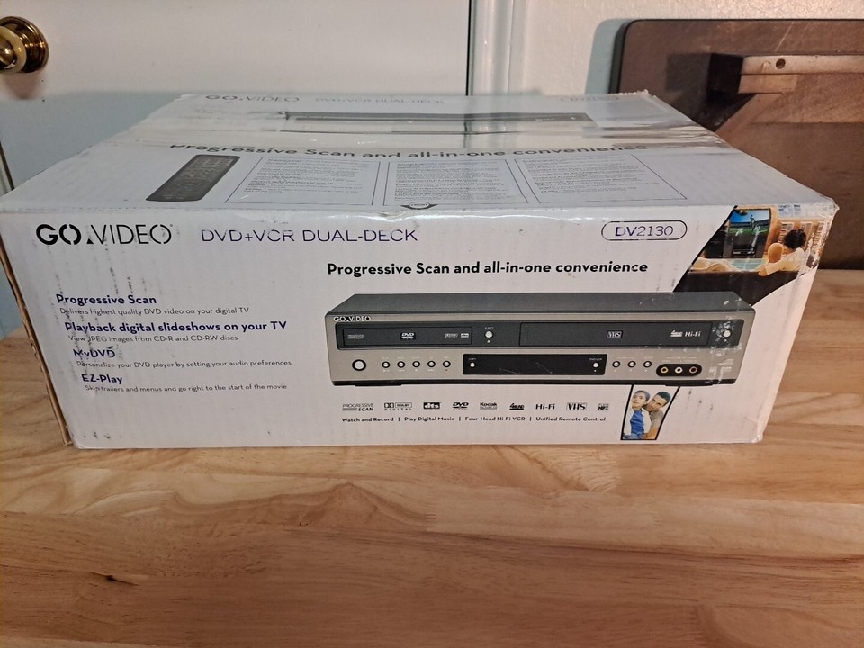 Go Video DV2130 VCR DVD Combo Player Recorder Hi-Fi with Remote In ...