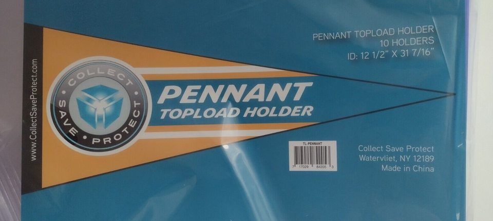 CSP Rigid Pennant Top Load Protector Package of 10 New NIP High Impact ...