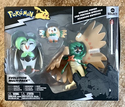 Pokemon Select Evolution Multi-Pack Rowlet Datrix Decidueye Figures NEW ...