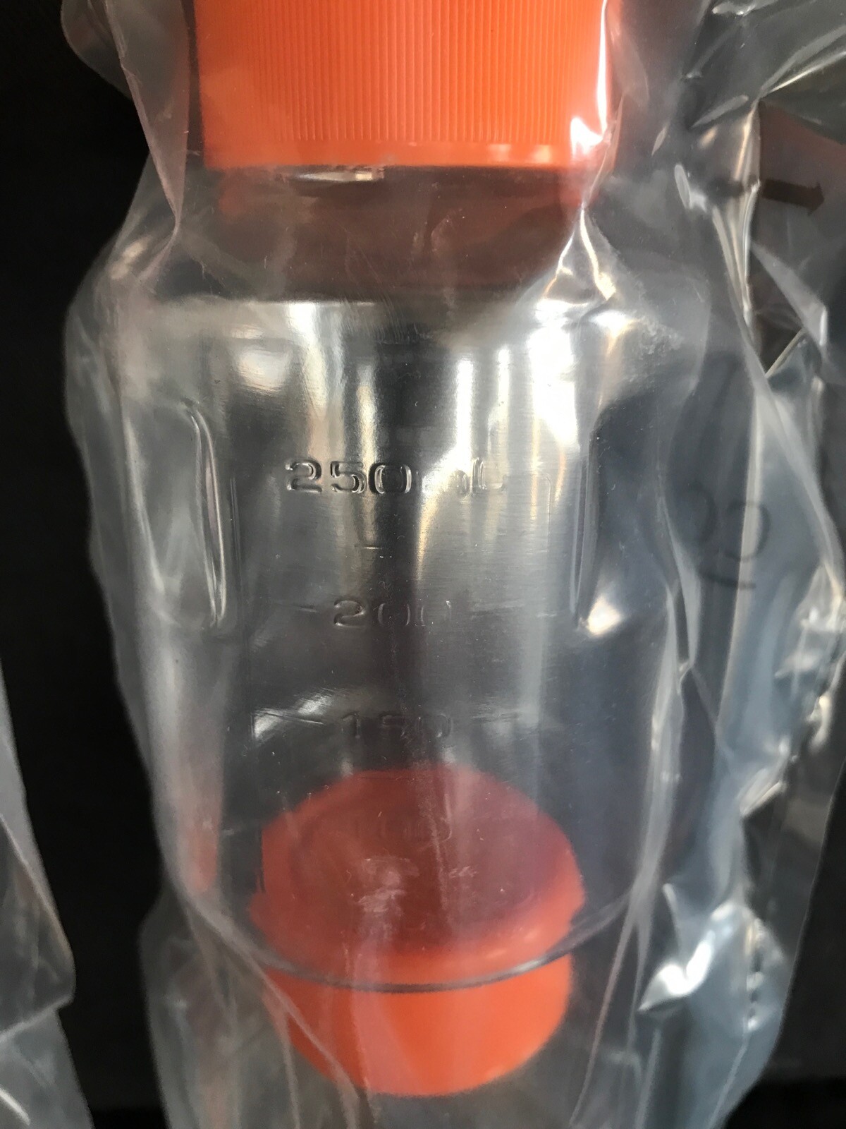 (4) CORNING 250mL Graduated Easy Grip PS Storage Bottles Plug Seal Caps ...