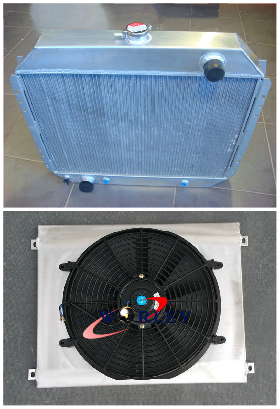 44mm Aluminum Radiator+Shroud For 1972-1979 FORD F-350 PICKUP F 350 72 ...