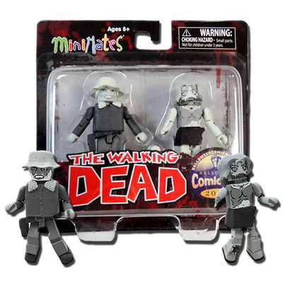 The Walking Dead MiniMates Winter Coat Dale & Female Zombie Figure NIB ...