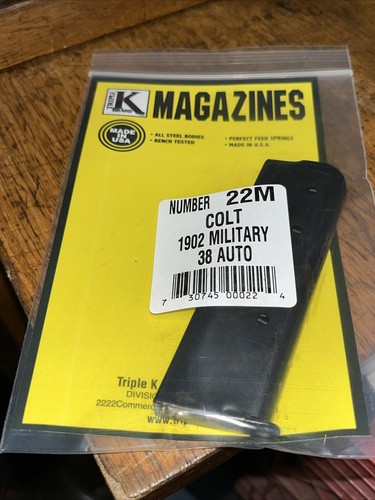 Colt 1902 Military 38 Auto Magazine Mag Clip New Triple K Replacement 8 ...