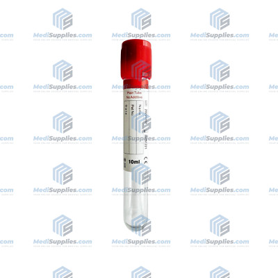 Plastic Red Top, NO ADDITIVE 10mL, PET | eBay