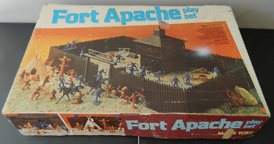 Vintage 1978 Marx 54mm Fort Apache playset 4202 plastic fort & toy ...