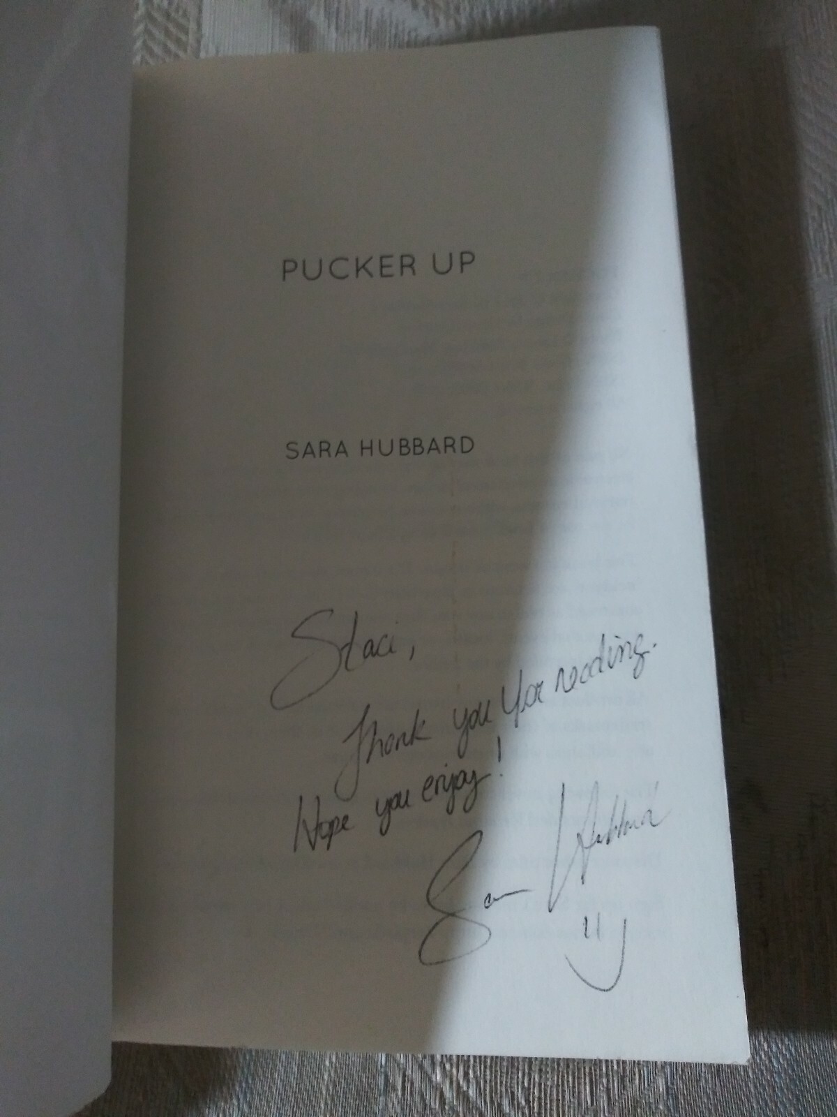 Pucker Up By Sara Hubbard Paperback 2017 Signed By Author ISBN ...