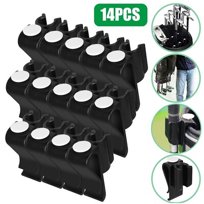 14x Plastic Golf Club Organizer Clip Putter Bag Holder Iron Driver ...