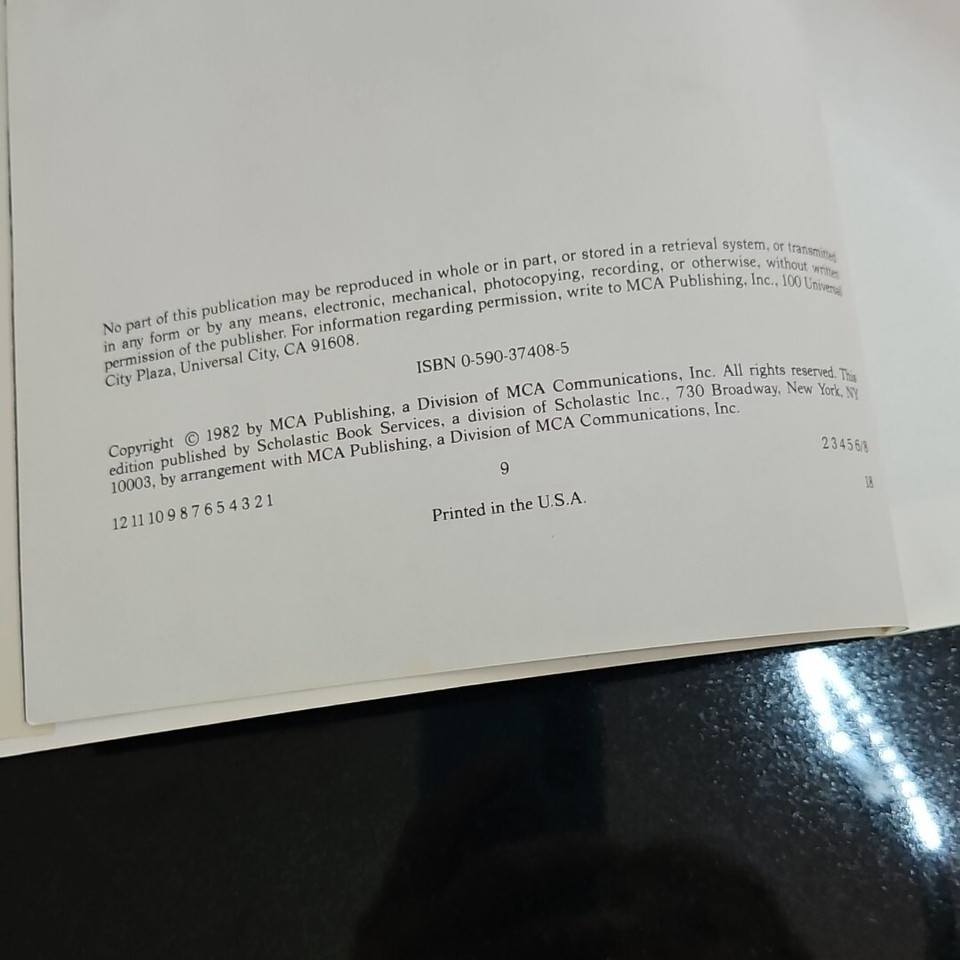 ET The Extra Terrestrial Storybook 1982 Scholastic Edition Steven ...