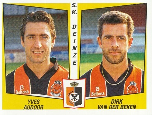 392 YVES AUDOOR DIRK VAN DER BEKEN BELGIQUE SK.DEINZE STICKER FOOTBALL ...