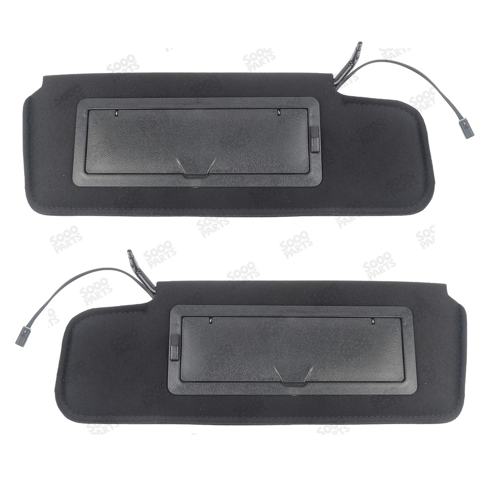 Pair Sun Visors Sunvisors w Mirror & LED Lights For 1984-1996 Chevy C4 ...