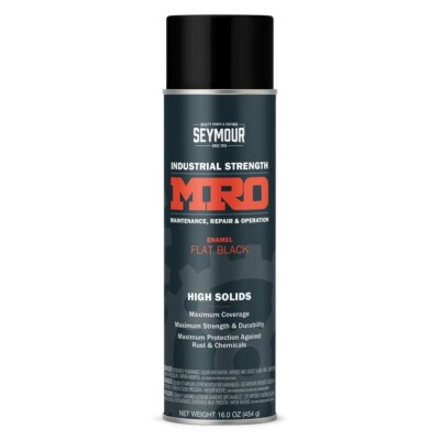 Seymour 620-1433 | MRO High-Solids Paint, Flat Black, 16 oz. Aerosol ...