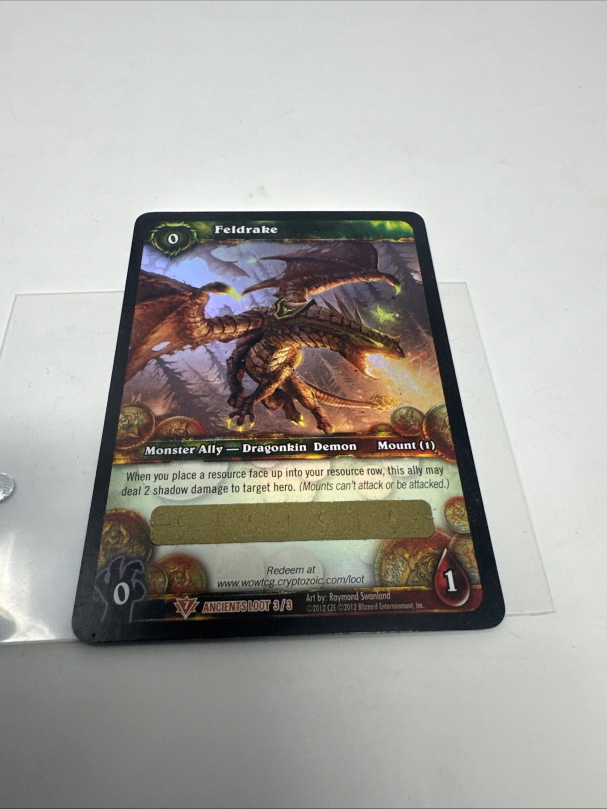 Feldrake World of Warcraft TCG Mount Loot Card Blizzard Rare ...