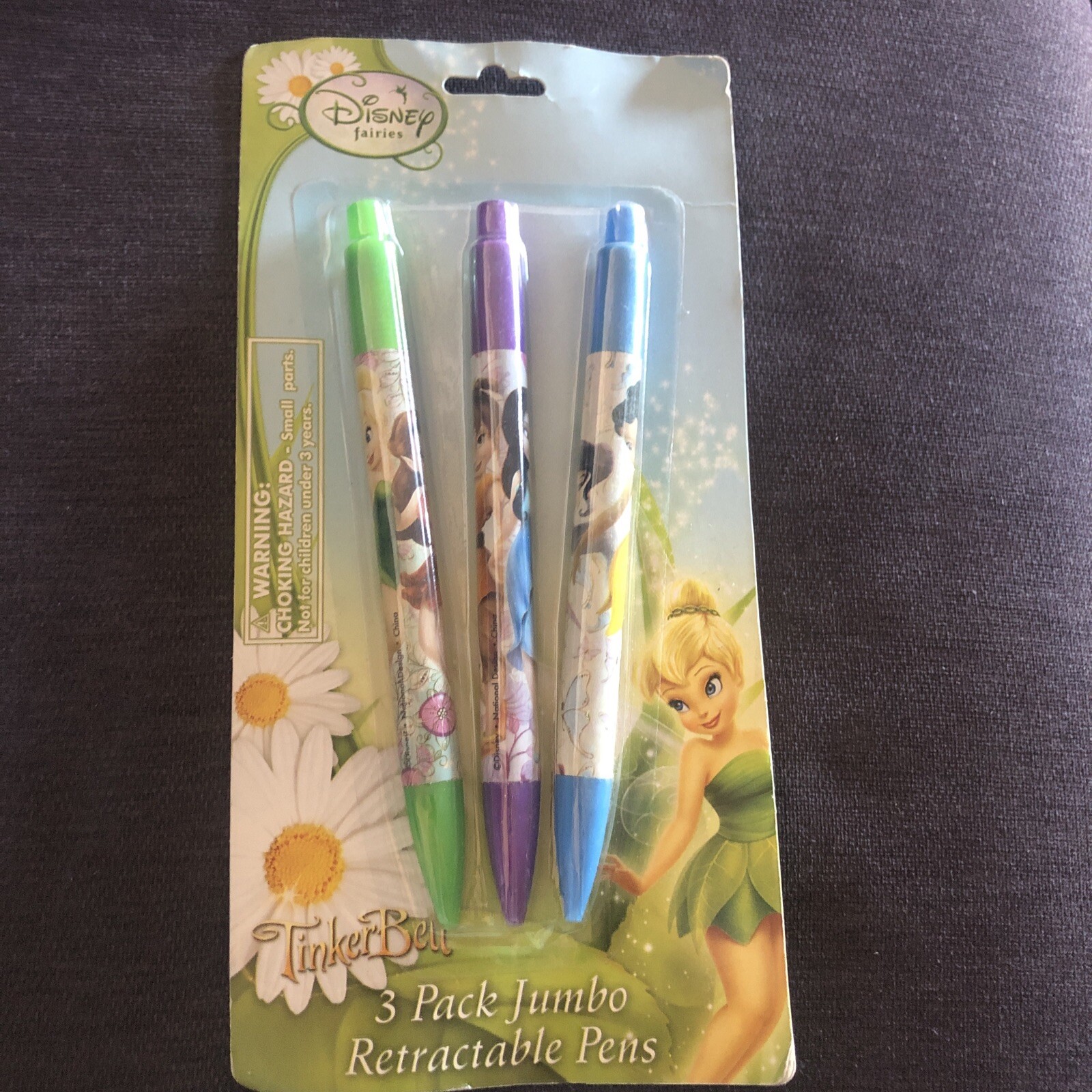 Disney Fairies Tinker Bell 3 Pack Jumbo Retractable Pens NIP | eBay