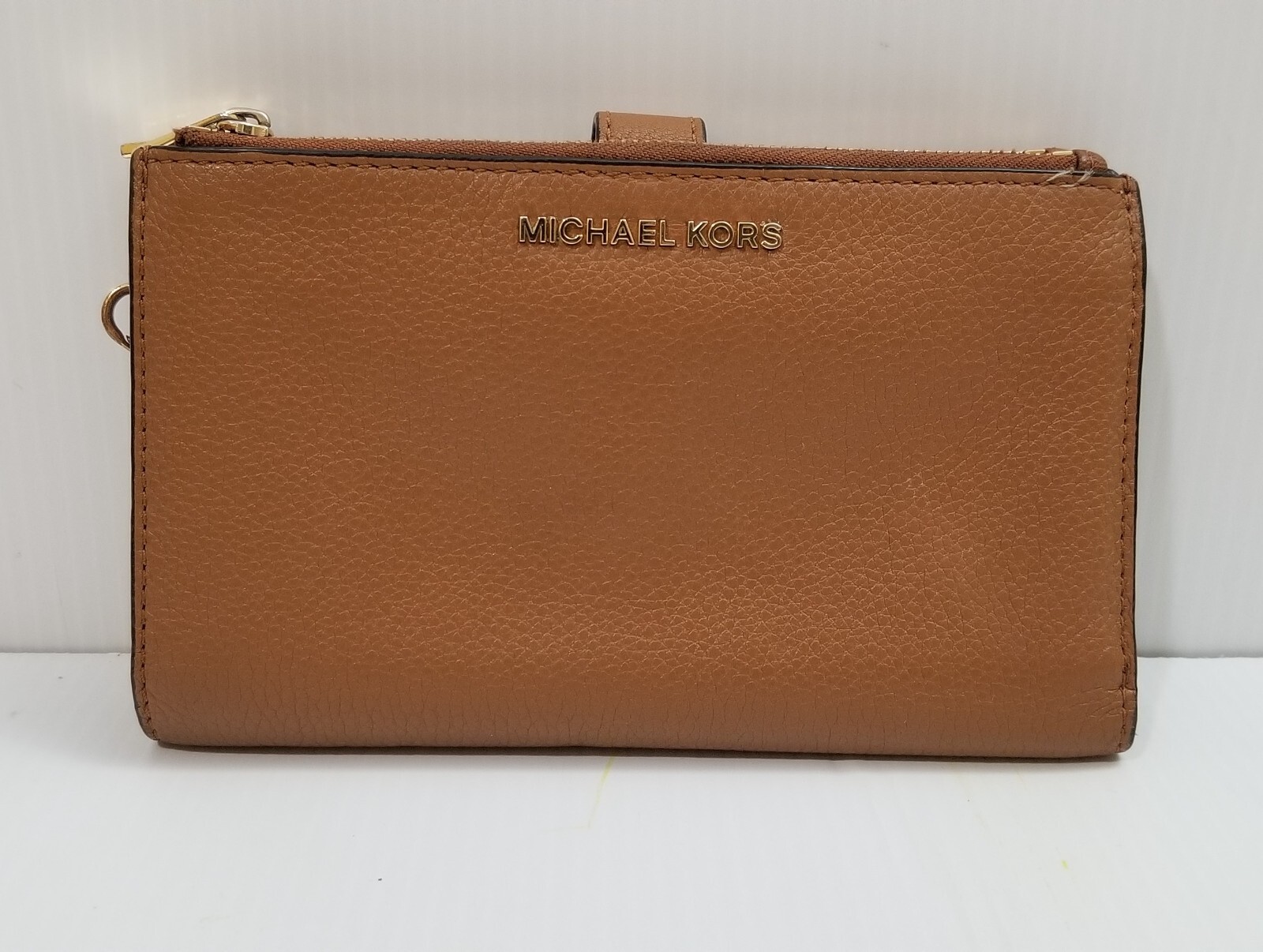 MICHAEL Michael Kors Adele Brown Leather Double Zip S… - Gem