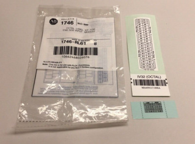 Allen Bradley 1746-RL61 Series B Octal Label Kit for 1746-IV32 SLC-500 ...