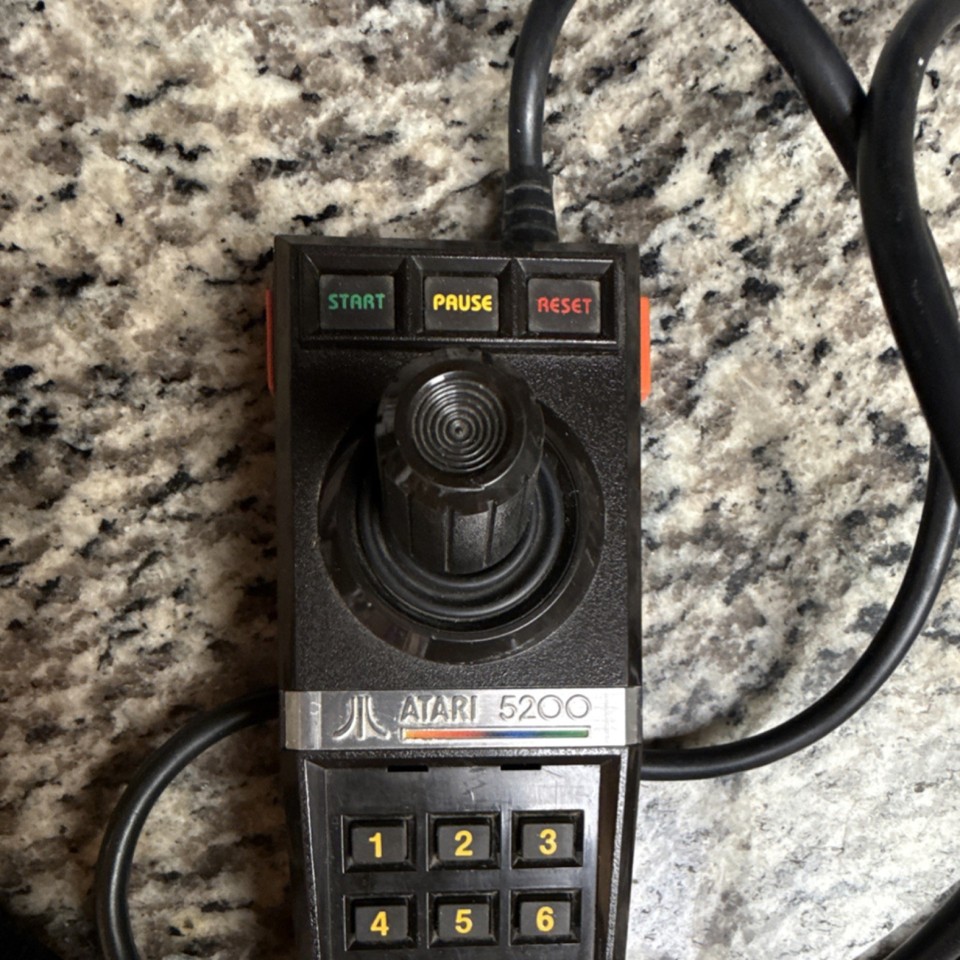 Atari 5200 Joystick Controller Black Wired Keypad Start/Pause/Reset ...